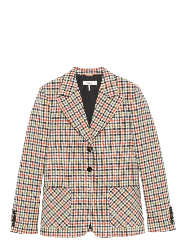 Chloé Checked Tailored Blazer - Neutrals