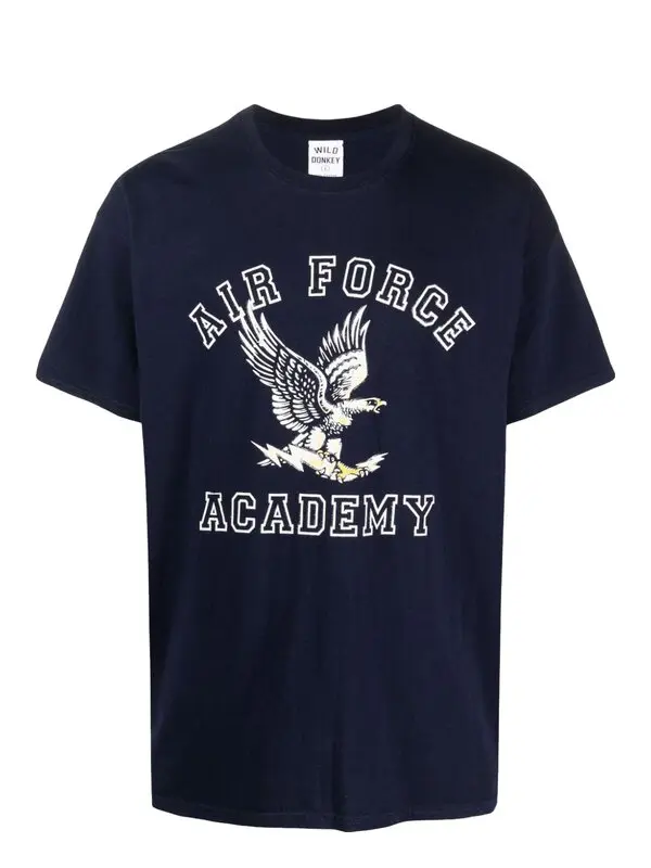 WILD DONKEY Air Force Cotton T-shirt - Blue