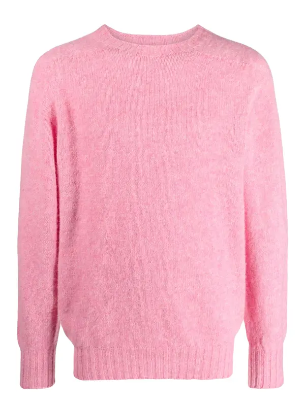 Howlin' Mélange-effect Wool Jumper - Pink