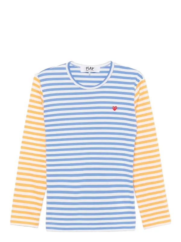 Play Comme Des Garcon Striped T-shirt - Blue