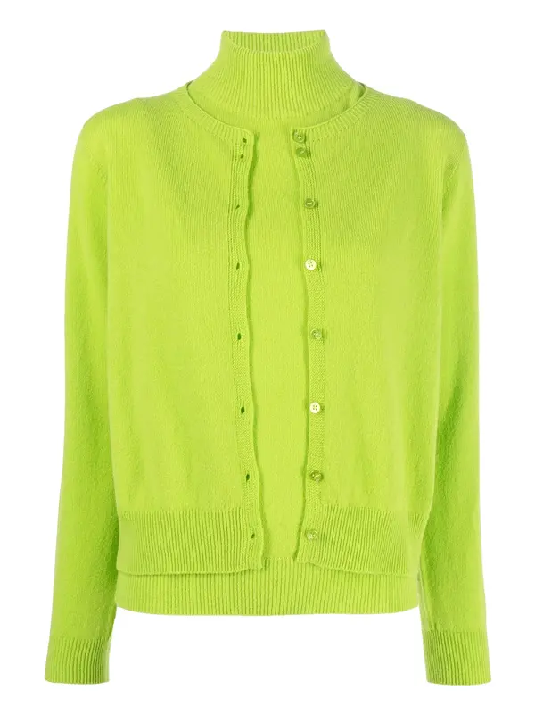 VANISÈ Button-up Cardigan Set - Green