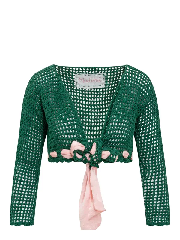 MATIMI Knot-detail Blouse - Green