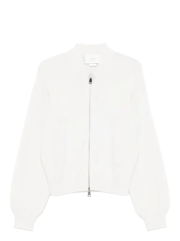 VANISÈ Zip-up Cardigan - White