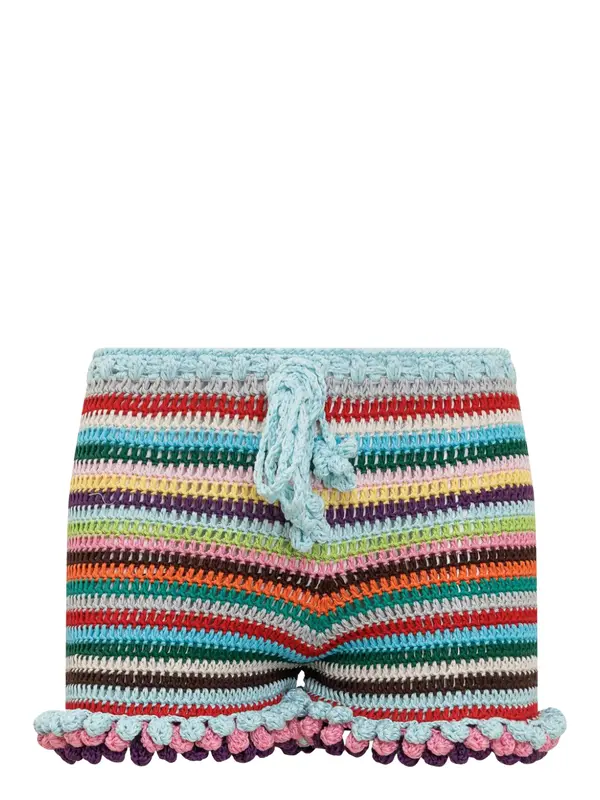 MATIMI Crochet-knit Shorts - Blue