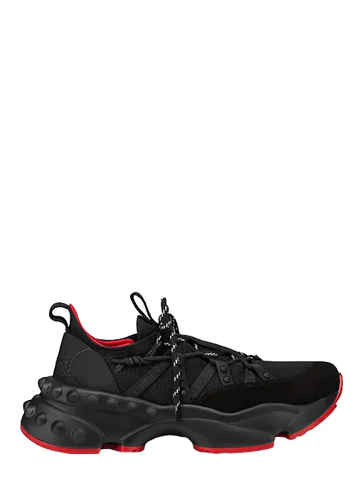 CHRISTIAN LOUBOUTIN Trailnrun Donna Leather Running Sneakers - Black