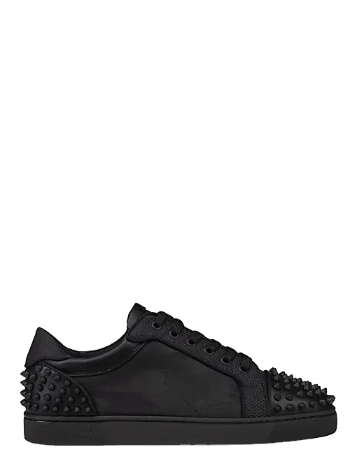 CHRISTIAN LOUBOUTIN Seavaste 2 Orlato Studded Low-top Trainers - Black/black Mat
