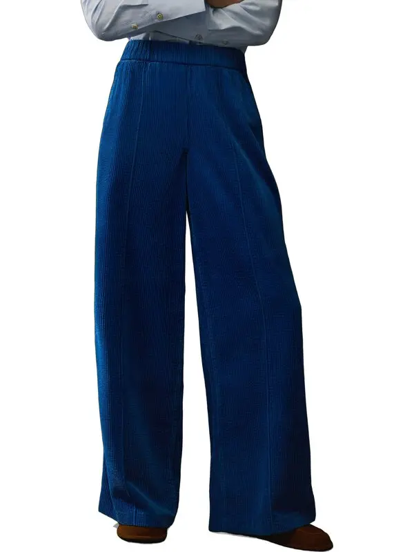 ME+EM Washed Corduroy Lounge Pant - Sapphire