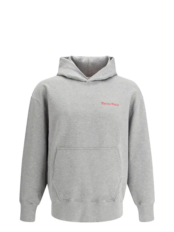 Kenzo Logo-print Hoodie - Grey