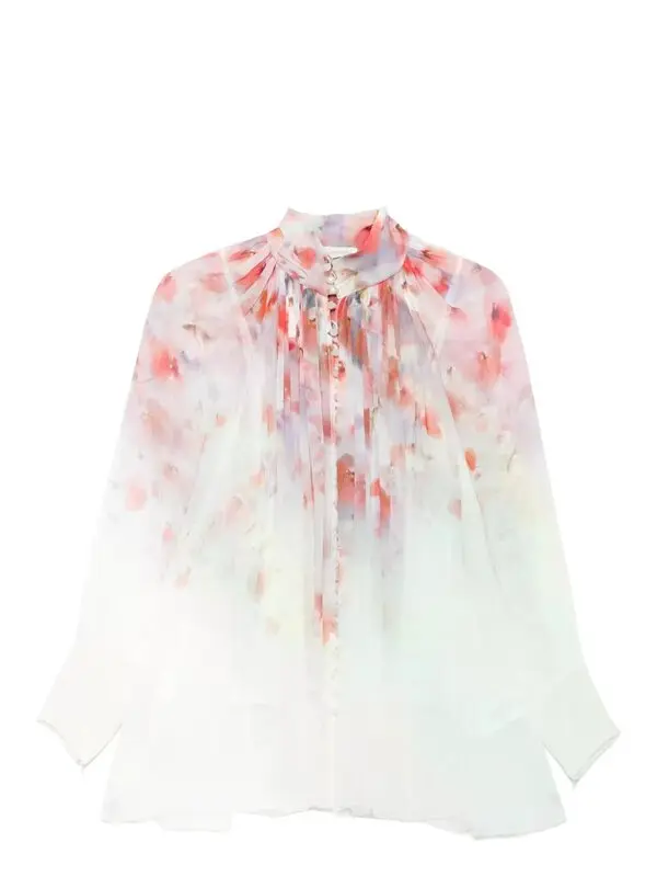 Zimmermann Crush Smock Blouse - Purple