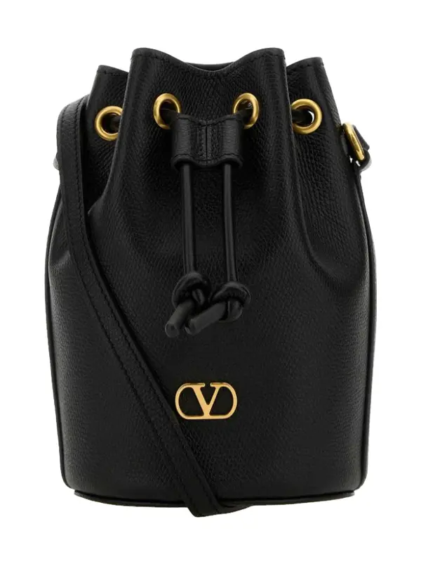 Valentino Garavani Leather Bucket Bag - Black