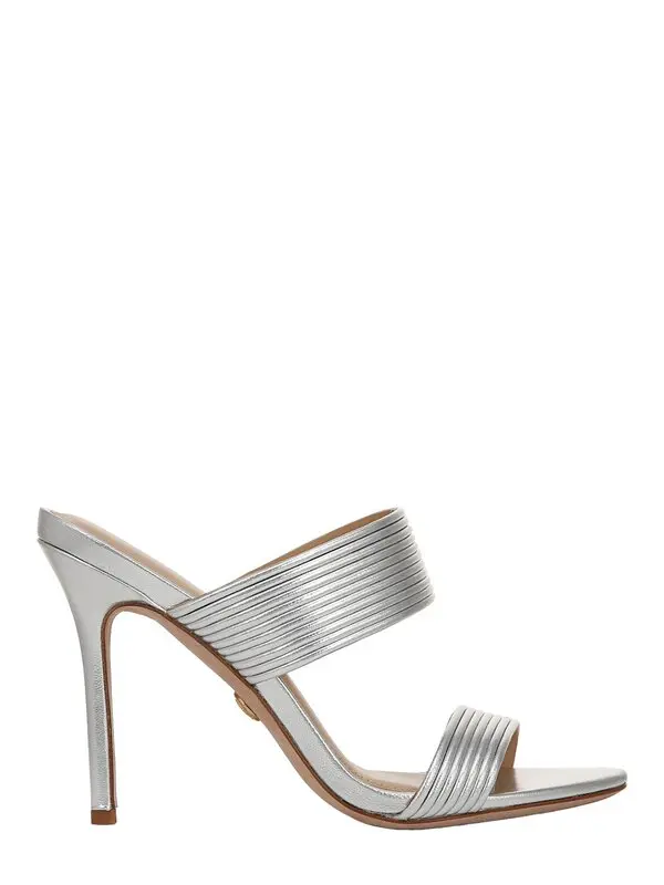Veronica Beard Asha Mignon Strappy High Heel Sandals - Silver