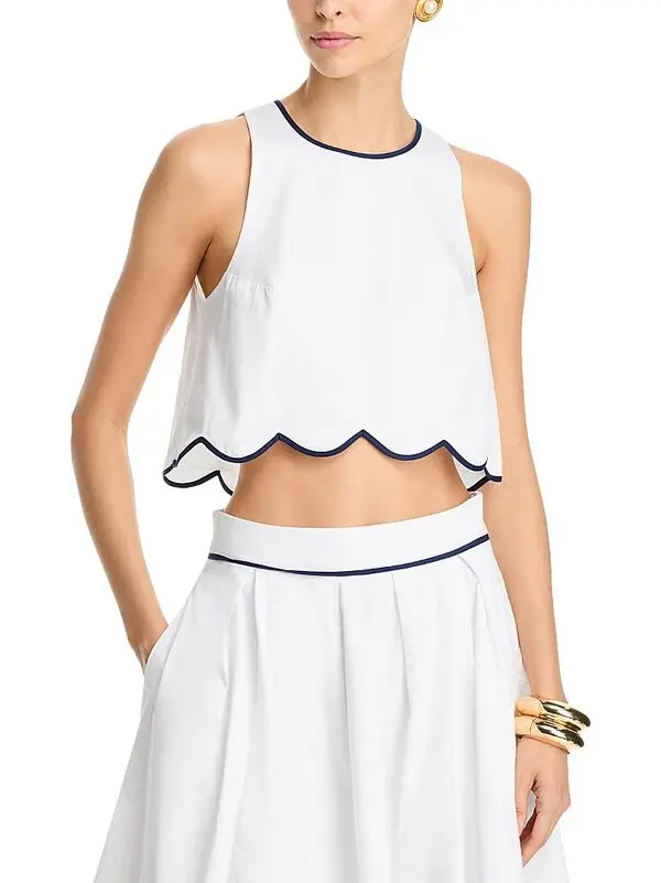 French Connection Alexis Cropped Top - Summer White
