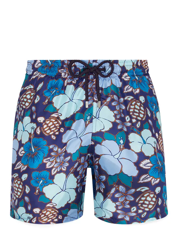 Vilebrequin Floral Turtle Print Swim Shorts - Late Night