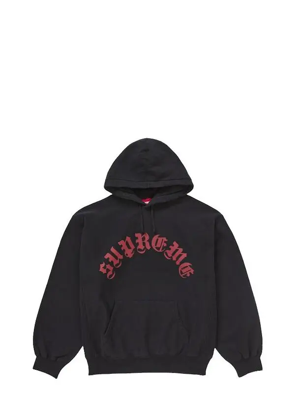 Supreme Printed Arc Hooded Sweatshirt - Black