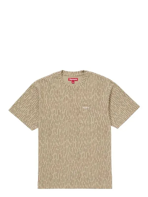 Supreme Short Sleeve Pocket Tee Shirt - Tan Raindrop