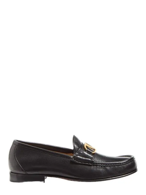 Valentino Garavani Vlogo Signature Buffalo Loafer - Black