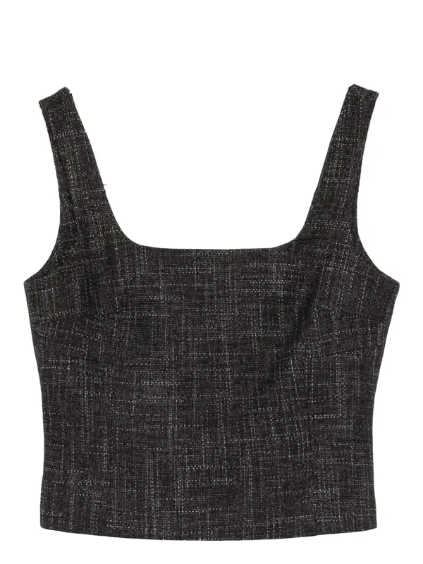 Remain Birger Christensen Interwoven Crop Top - Black