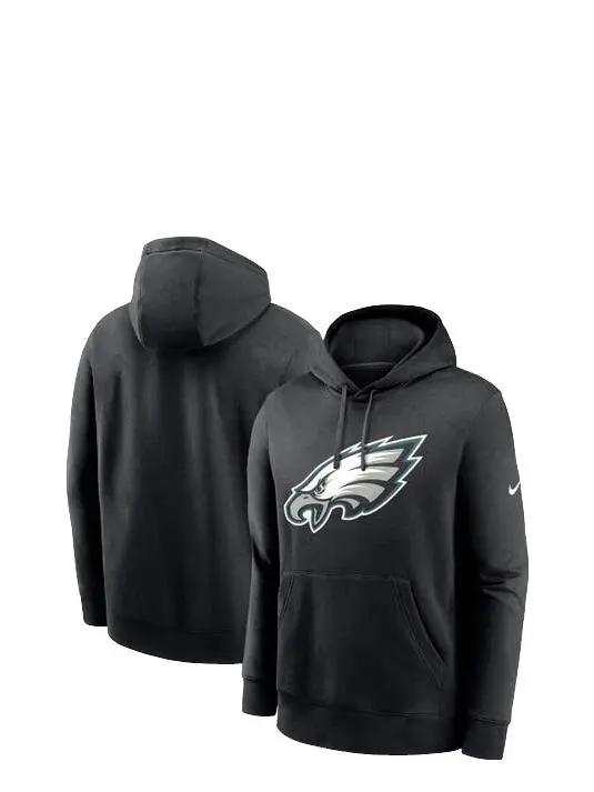 Nike Philadelphia Eagles Club Logo Pullover Hoodie - Black