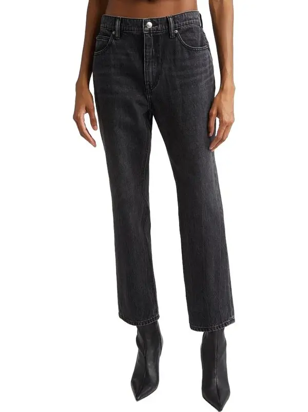Alexander Wang High-waist Stovepipe Jeans - Grey Aged