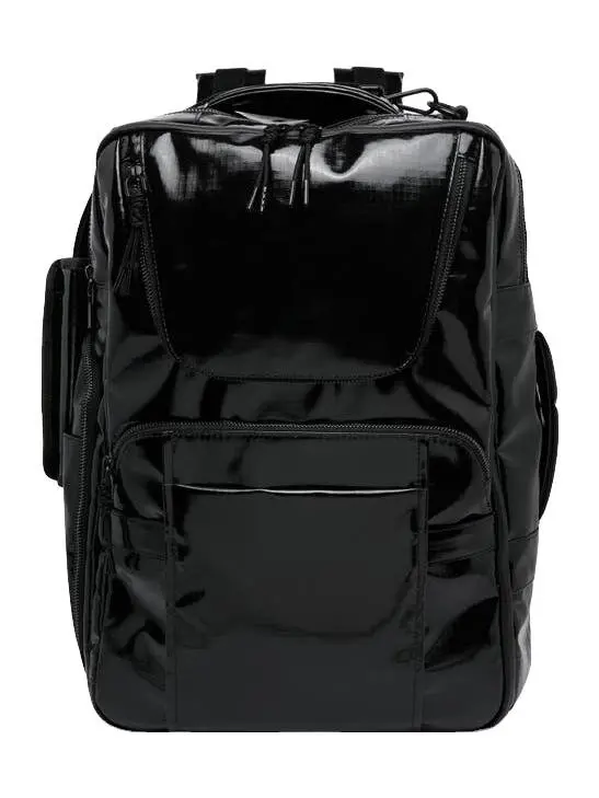 AIMEE Dakota Faux Leather Travel Backpack - Black/black