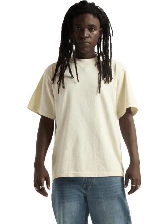 SHAKA WEAR Max Heavyweight Garment Dye T-shirt - Cream