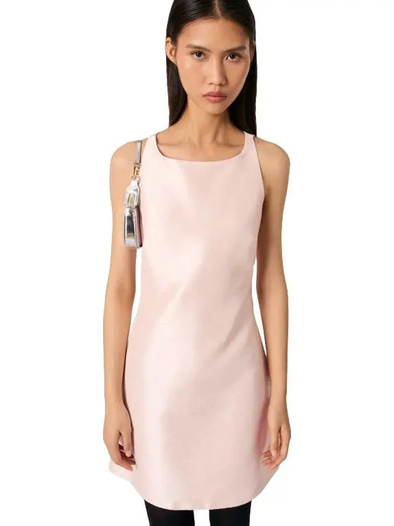 Maje Backless Mini Dress - Pale Pink