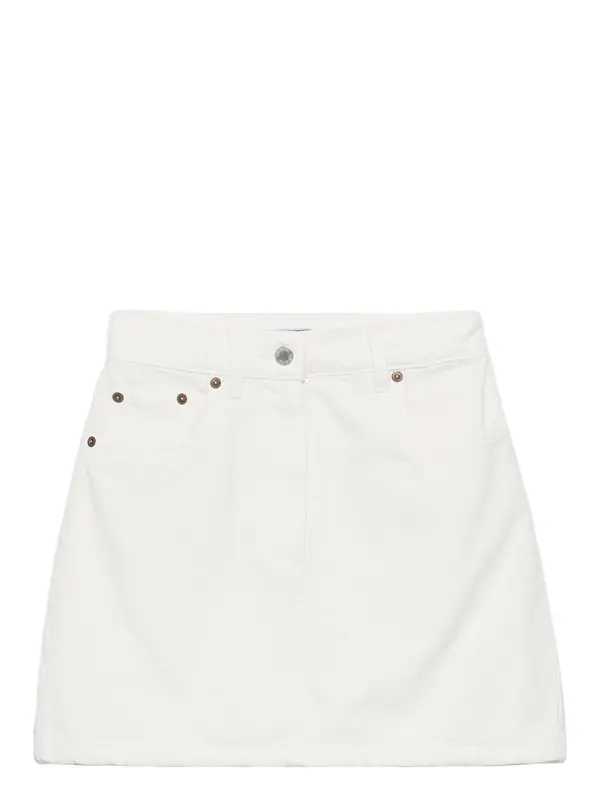 Prada Denim Mini Skirt - White