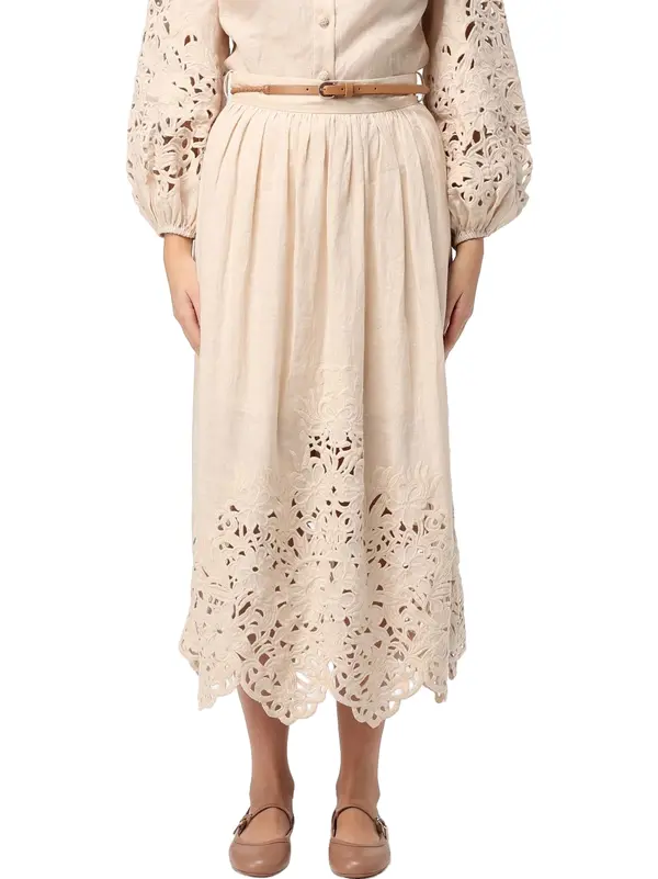 Zimmermann Skirt - Yellow Cream