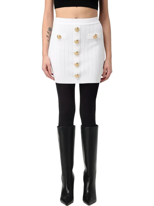 Balmain Mini Skirt - White
