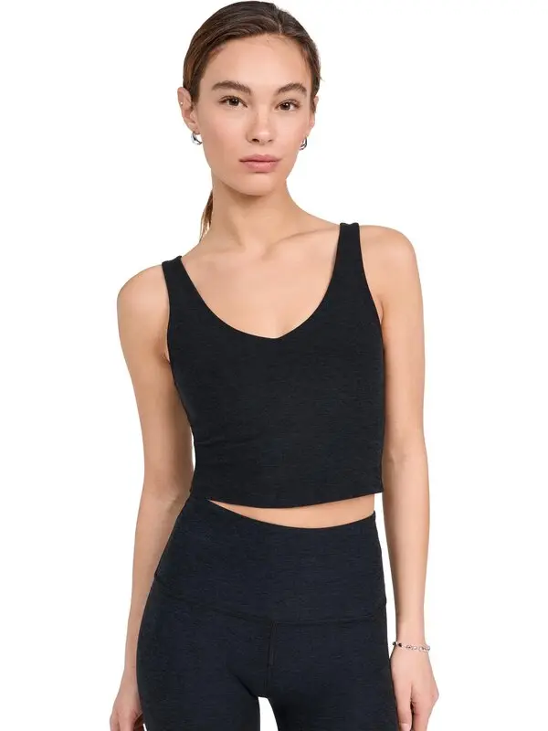 Beyond Yoga Spacedye Good Day Cropped Tank Top - Darkest Night