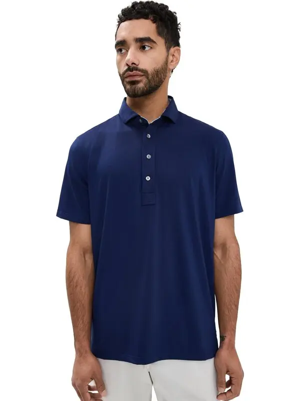 Greyson Tala Lightweight Airflow Jersey Polo - Maltese Blue