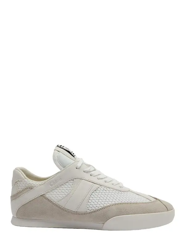 Chloé Kick Panelled Mesh Sneakers - Cream