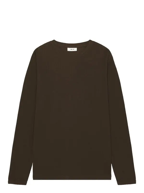 Nn07 Clive Waffle Knit Tee - Demitasse