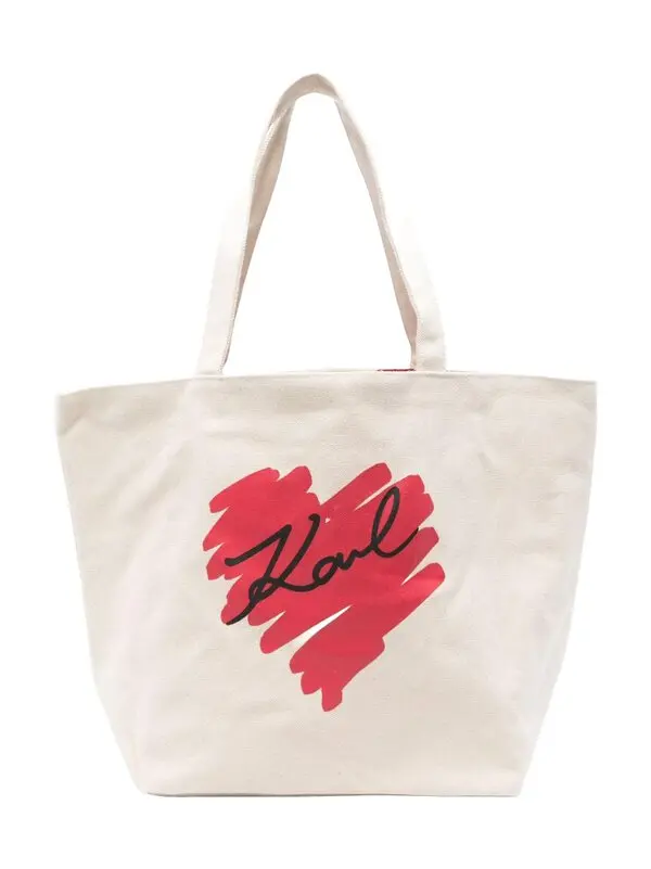 Karl Lagerfeld K/hearts Reversible Tote - Neutrals