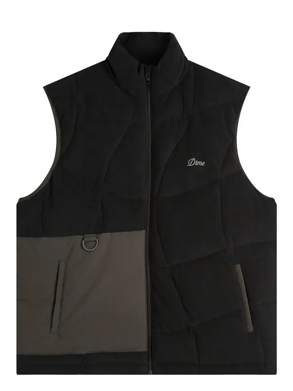DIME Wave Stitch Gilet - Black