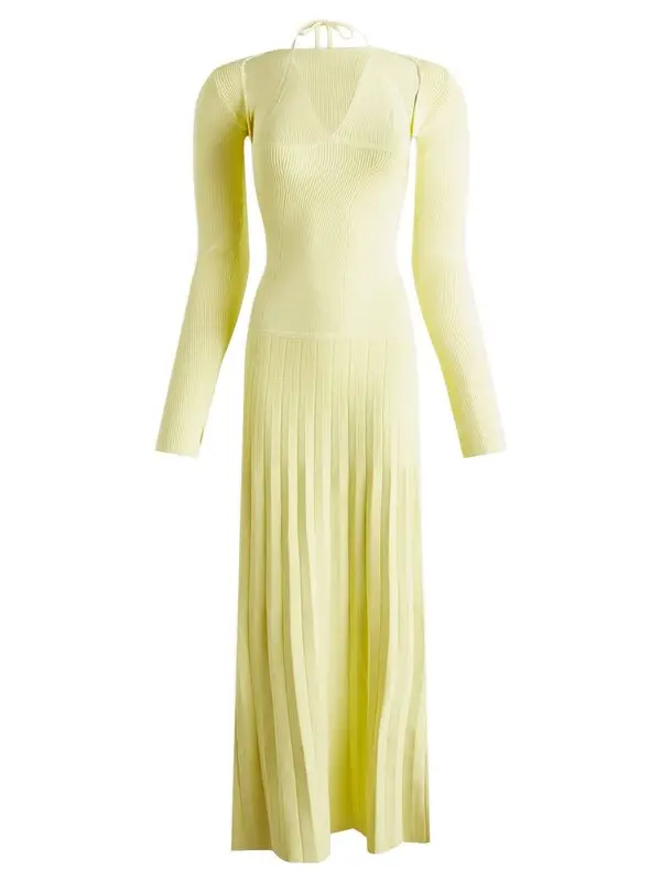 Sir The Label Juniper Contoured Maxi Dress - Lemon