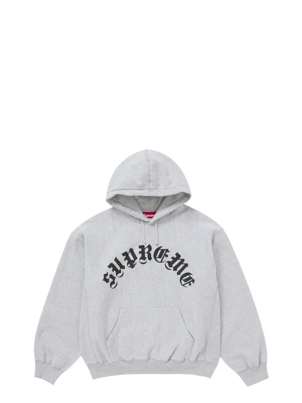Supreme Printed Arc Hooded Sweatshirt - Heather Grey