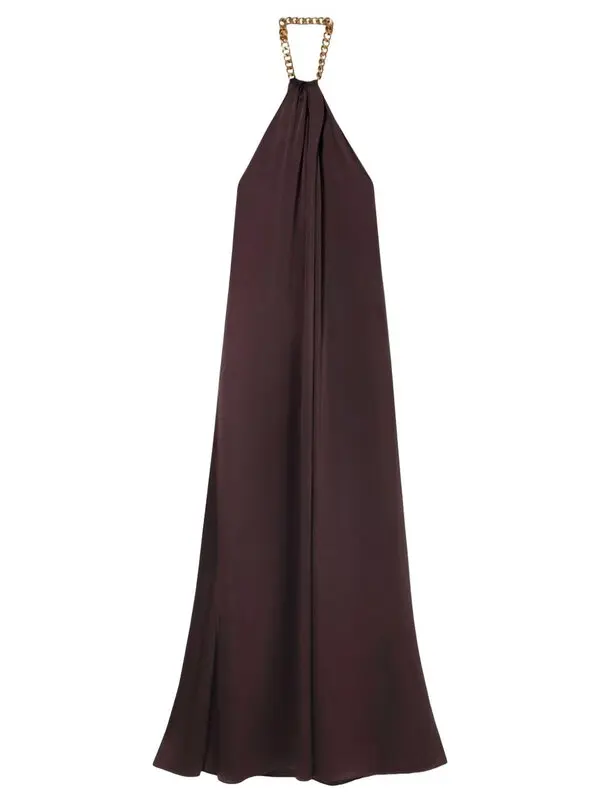 Stella McCartney Chain Halterneck Gown - Brown