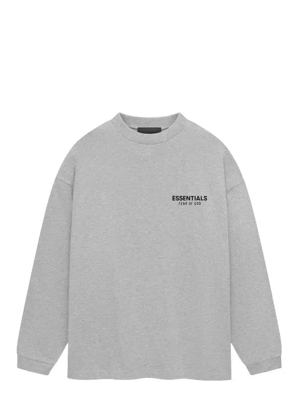 Fear Of God Essentials Jersey Long Sleeve T-shirt - Light Heather Gray