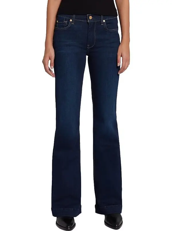 7 For All Mankind Dojo Tailorless High-rise Flare Jeans - Tried And True