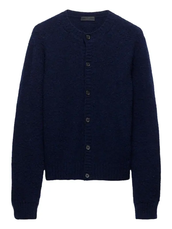 Prada Shetland Wool Cardigan - Blue