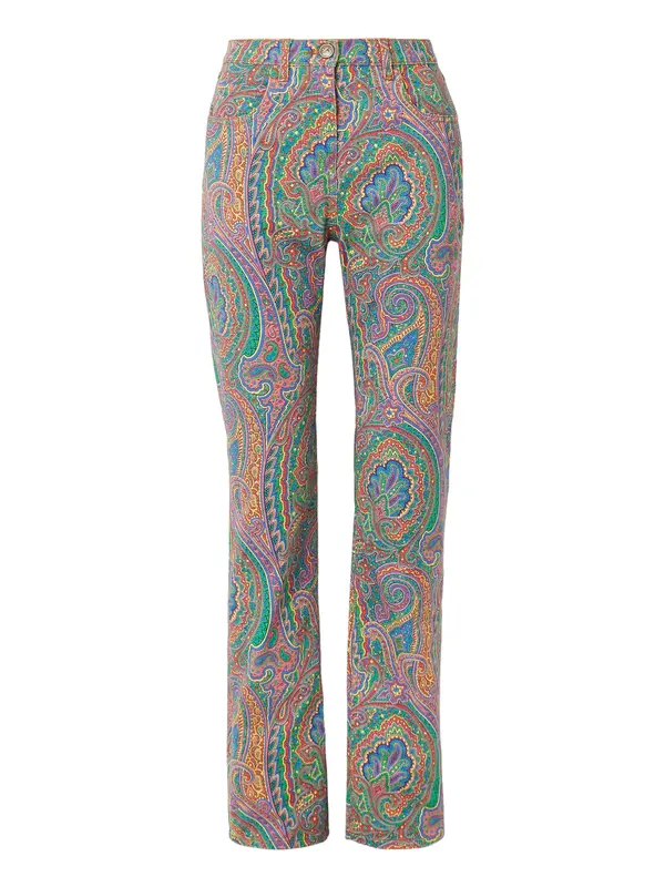 Etro Printed Straight-leg Jeans - Multi