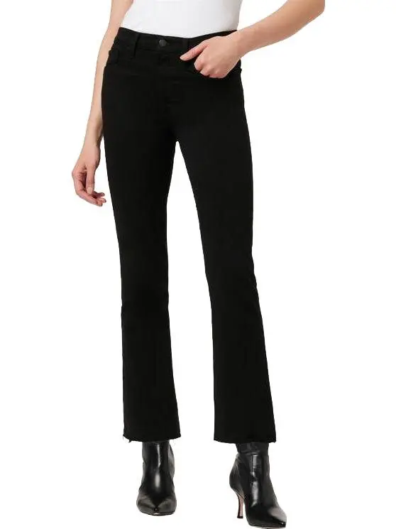 Joe's Jeans The Callie Raw Hem Crop Bootcut Jeans - Black