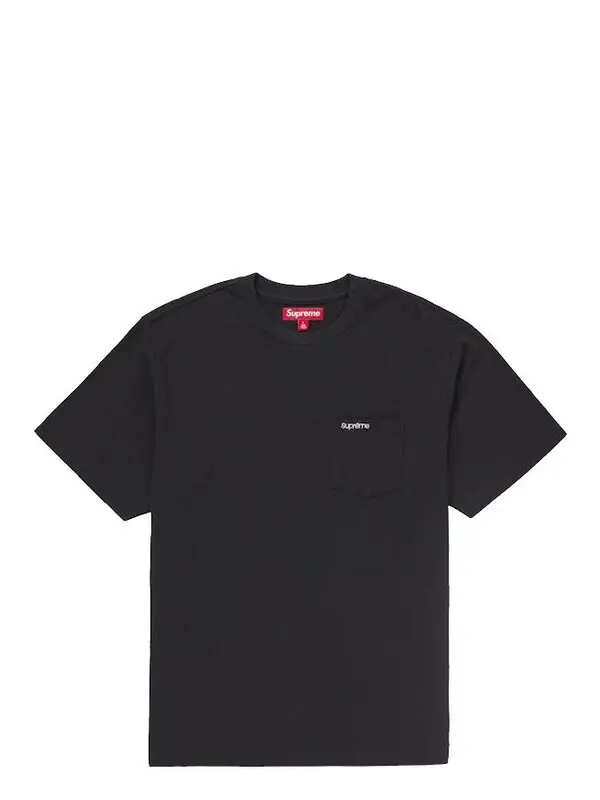 Supreme Short Sleeve Pocket Tee Shirt - Black