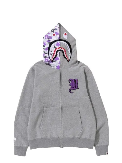 BAPE Store Soho 18th Anniversary Shark Full Zip Hoodie - Gray