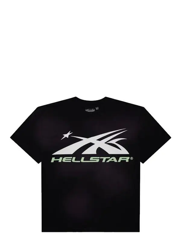 HELLSTAR Glow In The Dark Sports Logo T-shirt - Purple