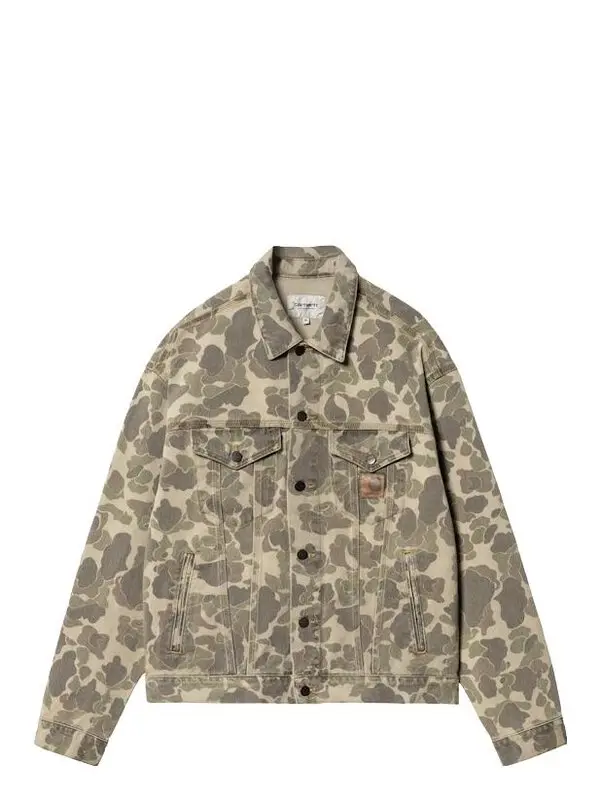 Carhartt Duck Camo Helston Jacket - Bleached Black