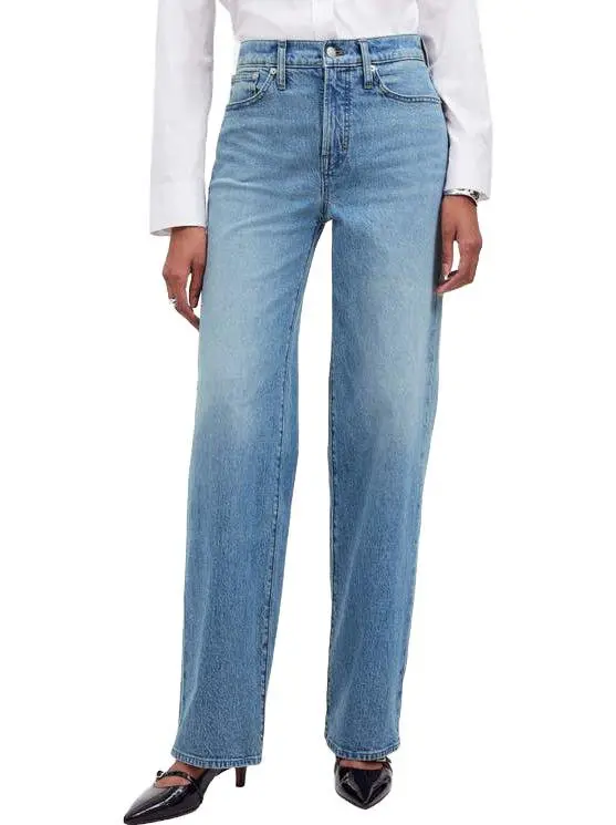 Madewell The Petite Perfect Wide Leg Jeans - Enmore Wash