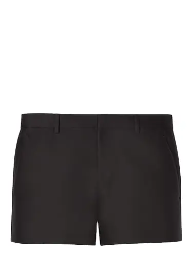 Gucci Wool Silk Gabardine Shorts - Black