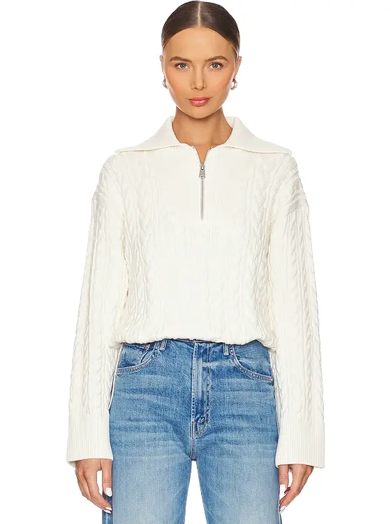 Simkhai Lourdes Long Sleeve Pullover - Ivory